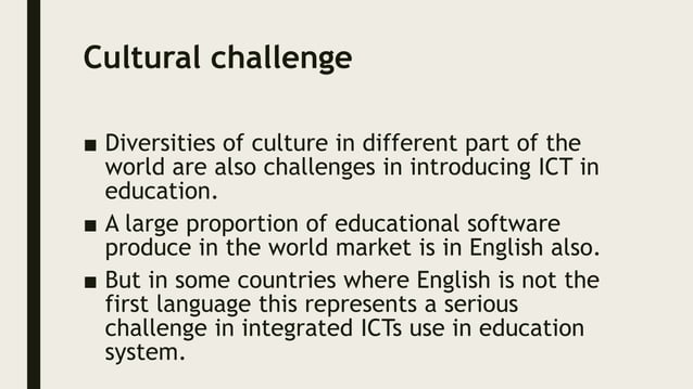 ICT role in 21st century education and it's challenges. | PPT