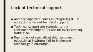 ICT role in 21st century education and it's challenges. | PPTX