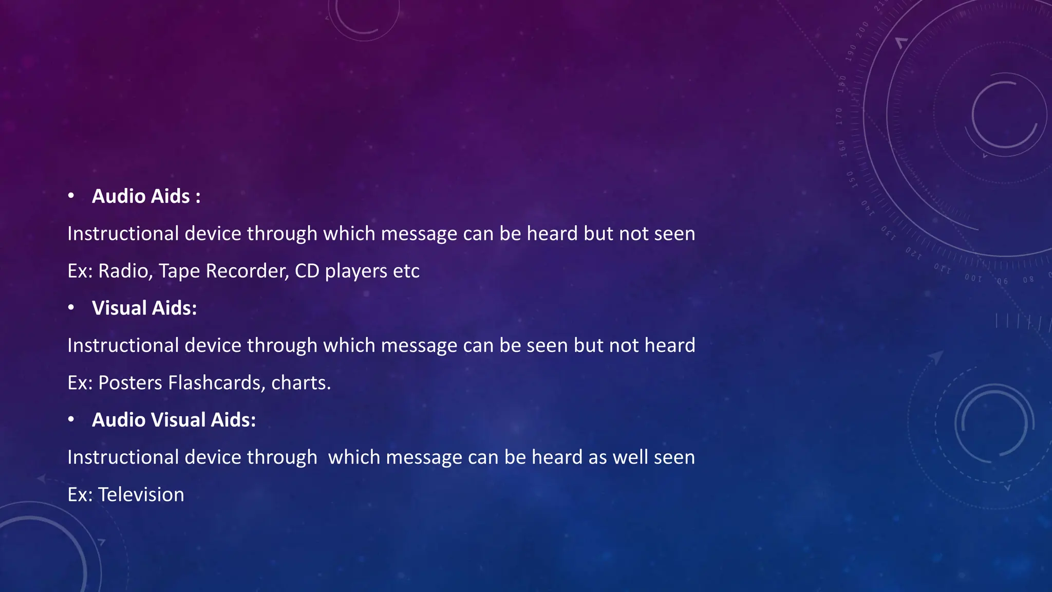 Presentation on audio visual aids, their introduction. their types. | PPT