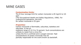 Presentation5.presentation on mine gases | PPT