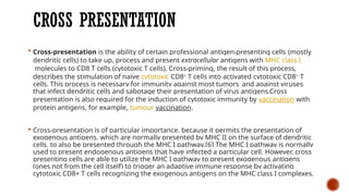 Antigen process and presentation and then MHC Molecules and functions ...