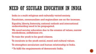 secularism and education seminar presentation | PPTX