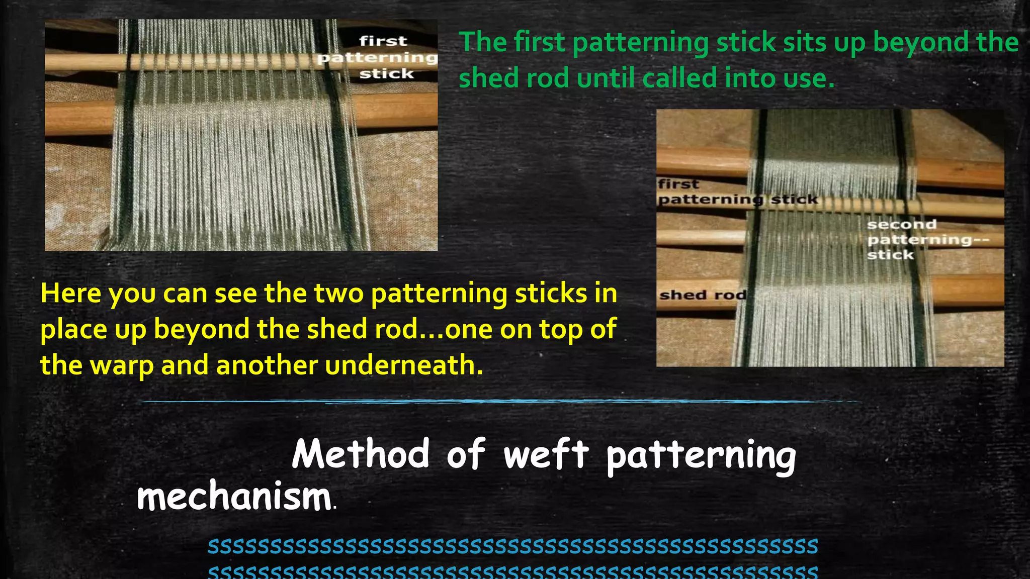 study on the weft patterning mechanism. | PPTX