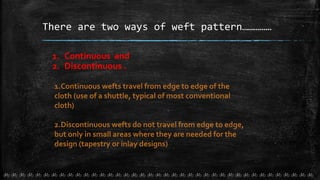 study on the weft patterning mechanism. | PPTX