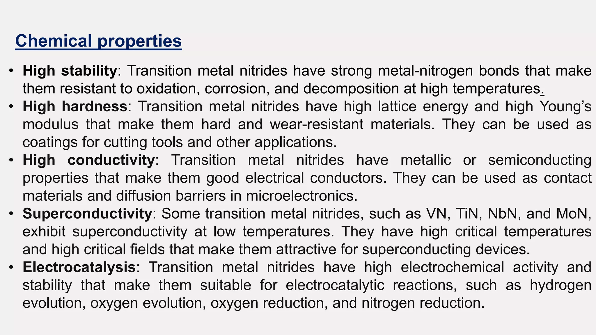 Transition Metal Nitrides(TMNs), Transition Metal Oxides, Transition ...