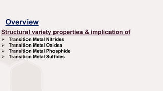 Transition Metal Nitrides(TMNs), Transition Metal Oxides, Transition ...