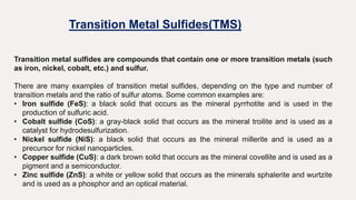 Transition Metal Nitrides(TMNs), Transition Metal Oxides, Transition ...