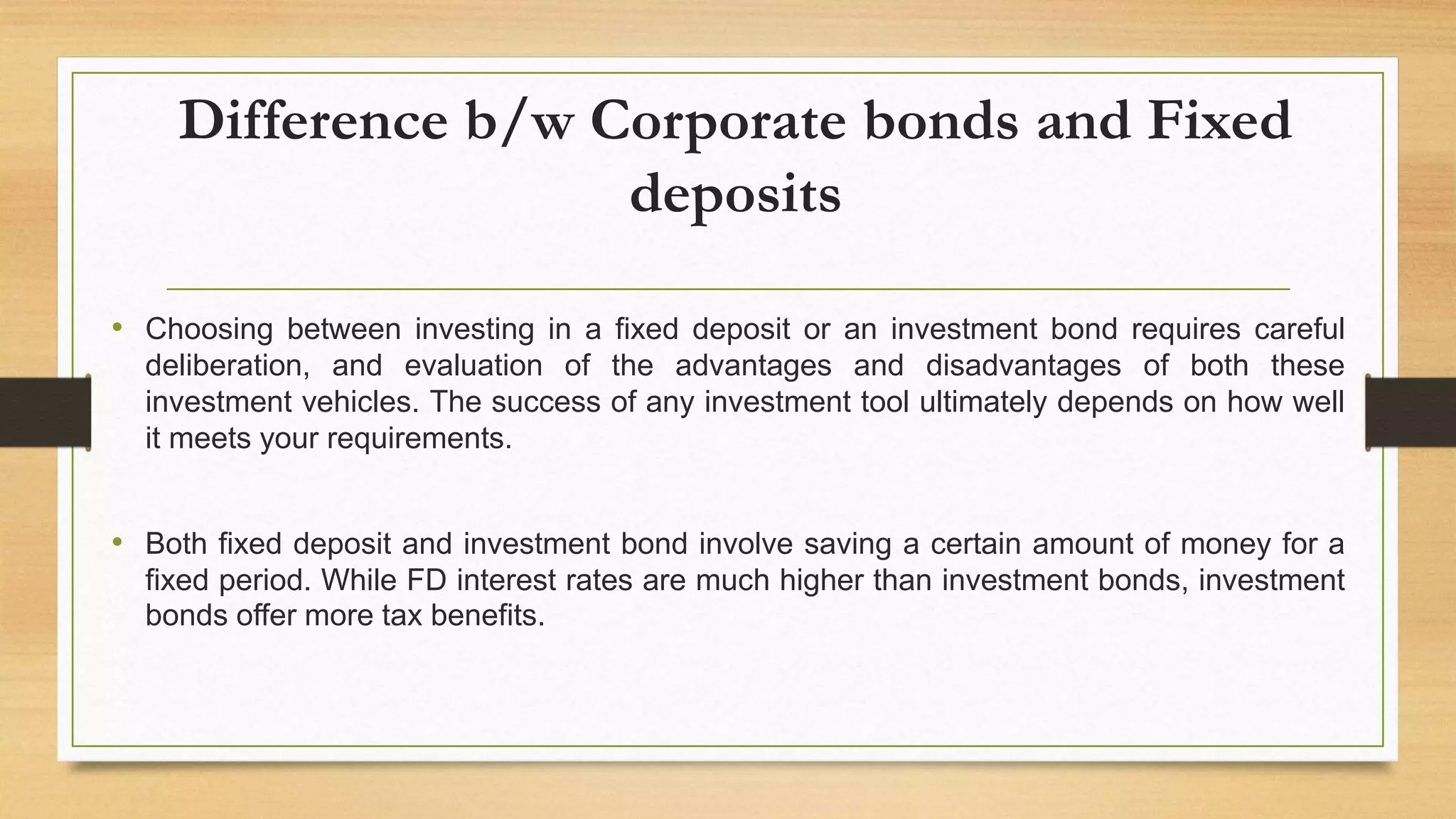 Presentation 5- Difference between bonds vs FD vs Mutual Funds.pptx