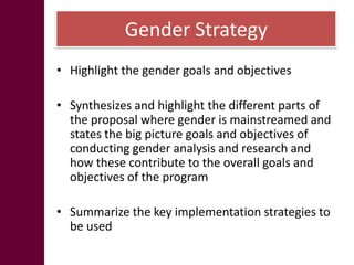 Gender in project design | PPTX