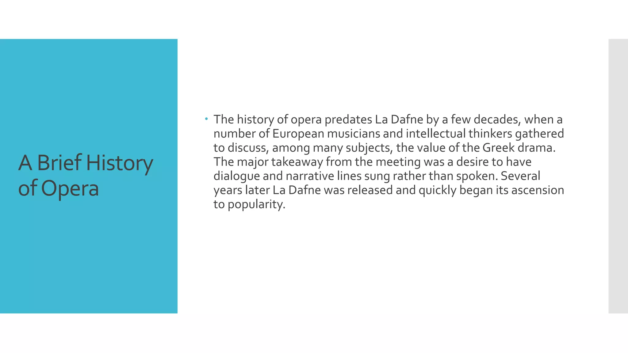 A Brief History of Opera | PPTX | Opera | Fine Art