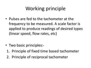 Tachometer | PPTX | Physics | Science