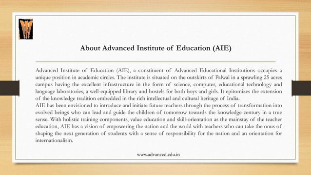 ADVANCED EDUCATIONAL INSTITUTIONS | PPT