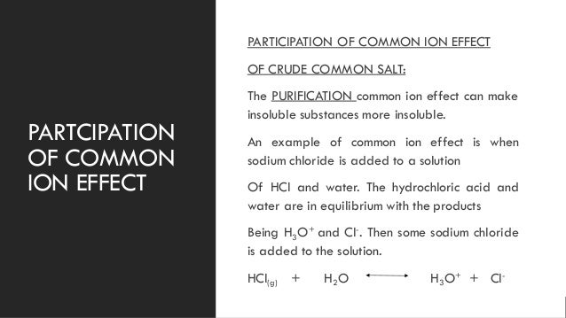 Common ion effect | PDF
