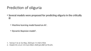 Interpretation of Oliguria in critically ill patients | PPTX