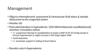 Interpretation of Oliguria in critically ill patients | PPTX
