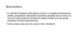 Interpretation of Oliguria in critically ill patients | PPTX
