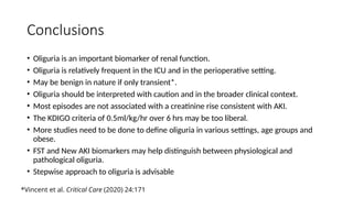 Interpretation of Oliguria in critically ill patients | PPTX