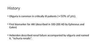 Interpretation of Oliguria in critically ill patients | PPT