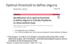 Interpretation of Oliguria in critically ill patients | PPT