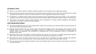 Introduction to production of Biofertilizer from agricultural waste.pptx