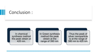 Silver nanoparticle synthesis by using chemical synthesis method and green synthesis method k.pptx