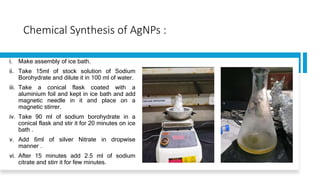 Silver nanoparticle synthesis by using chemical synthesis method and ...