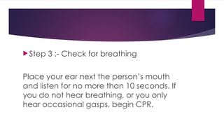 Cpr presentation for bsc nursing students | PPTX