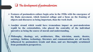 Postmodernism and popular culture | PPTX