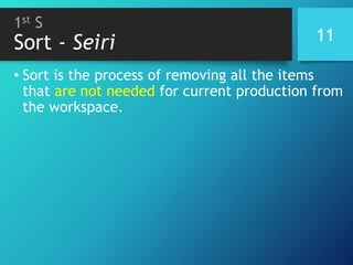 Presentation 5 S workplace organization methodology | PPTX