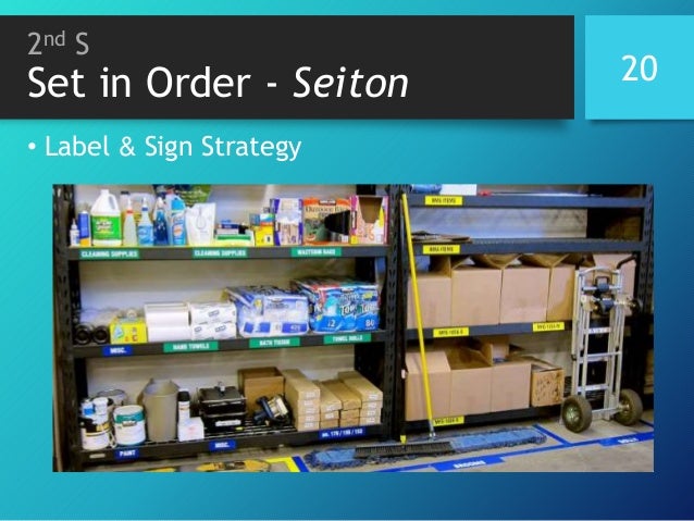 Presentation 5 S workplace organization methodology