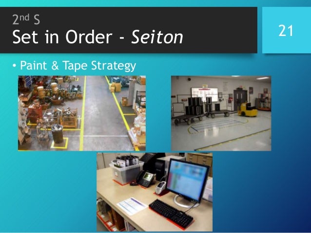 Presentation 5 S workplace organization methodology