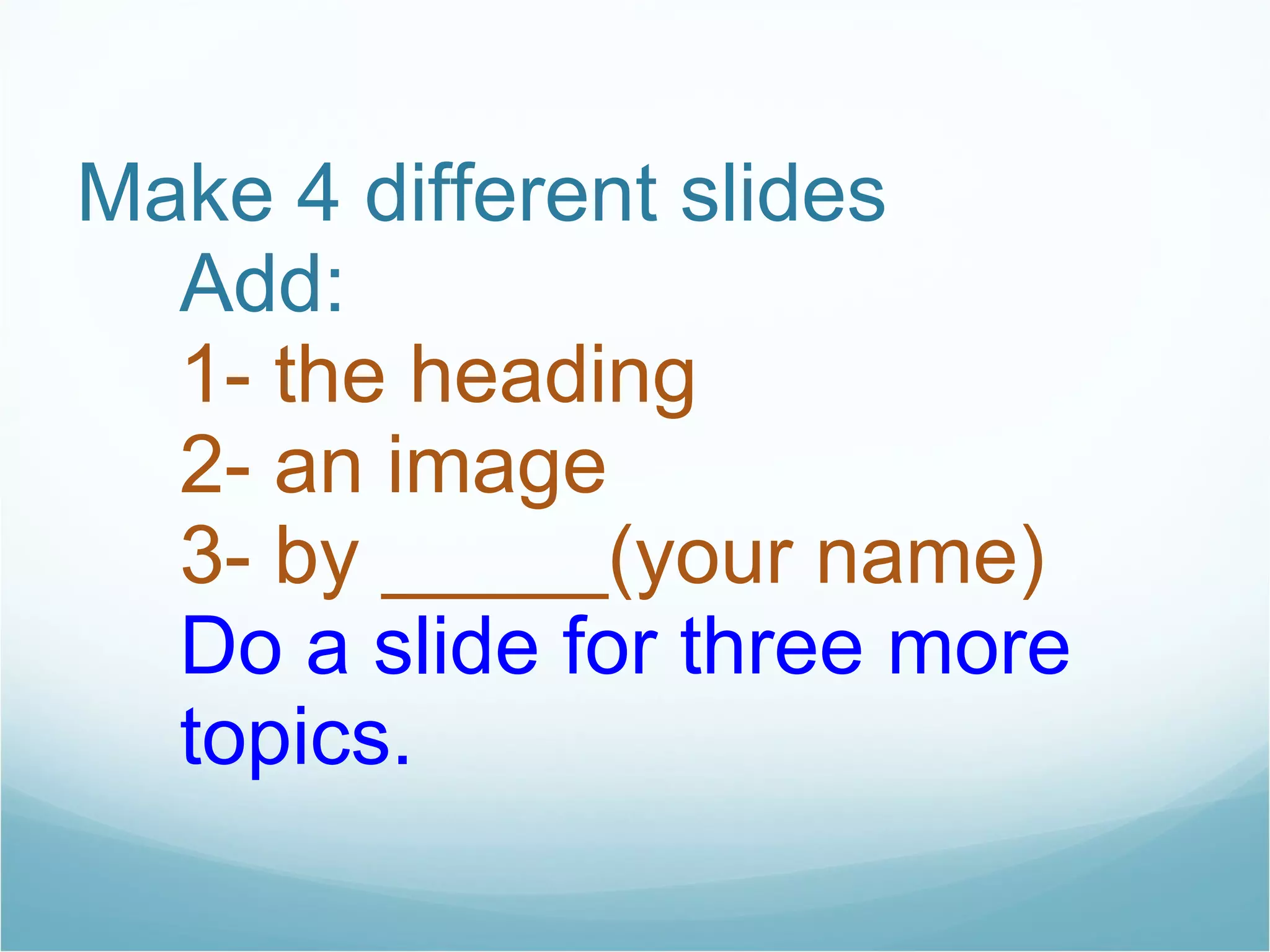 Powerpoint: "How to make the first page" | PPT