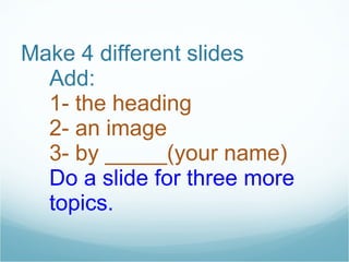 Powerpoint: "How to make the first page" | PPT