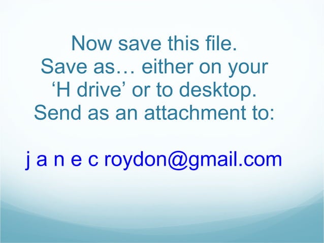 Powerpoint: "How to make the first page"