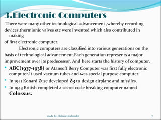 Evolution & History of Computers | PPT
