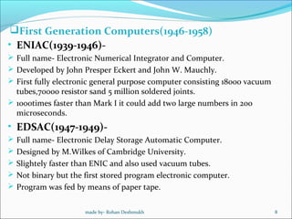 Evolution & History of Computers | PPT