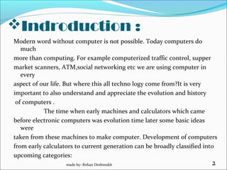 Evolution & History of Computers
