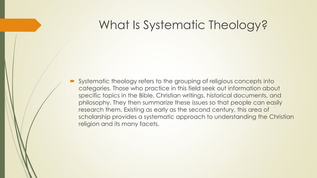 What Is Systematic Theology? | PPTX