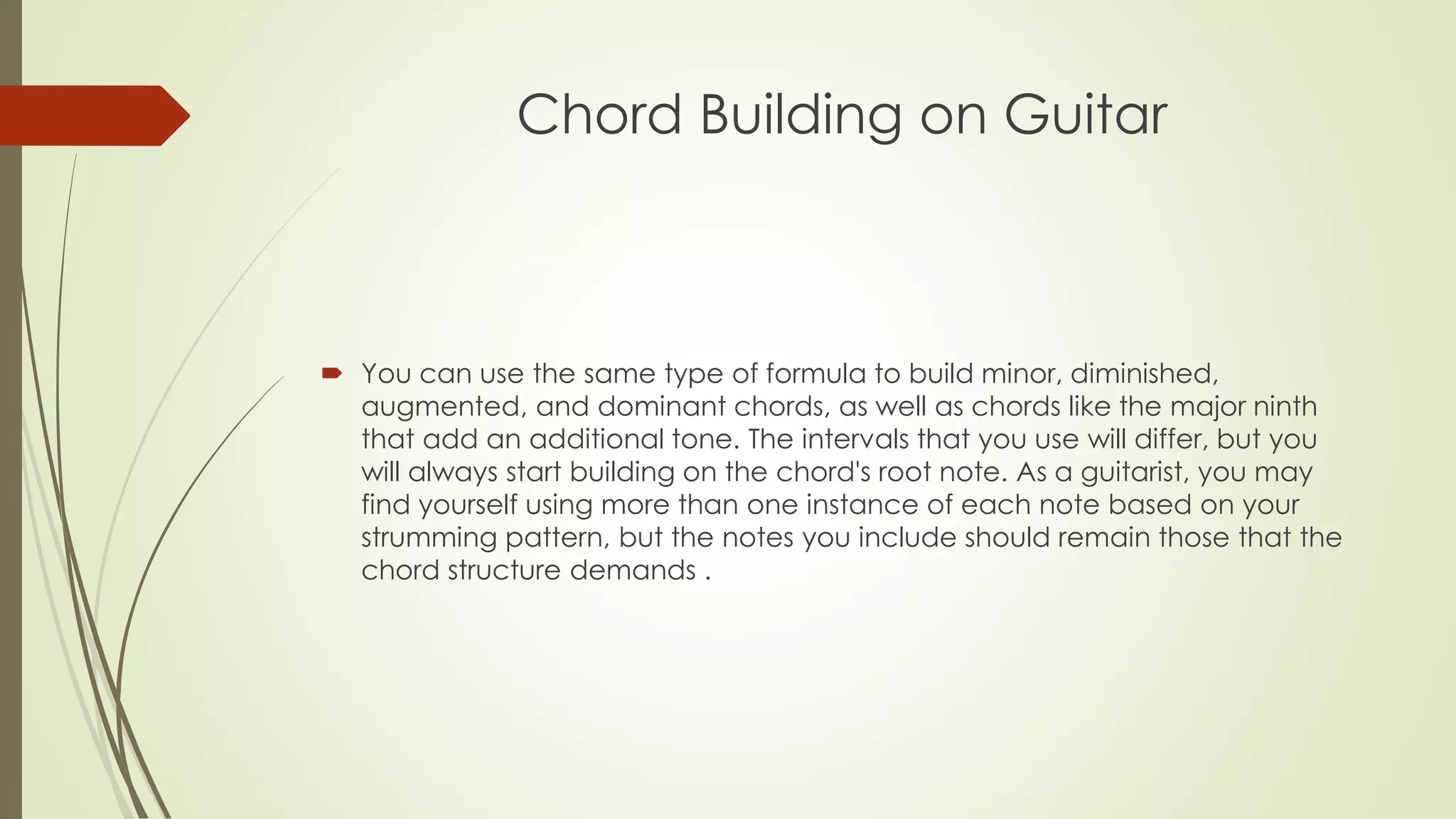 Chord Building on Guitar | PPTX