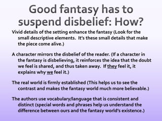 Fantasy Fiction | PPTX | Fantasy | Genres