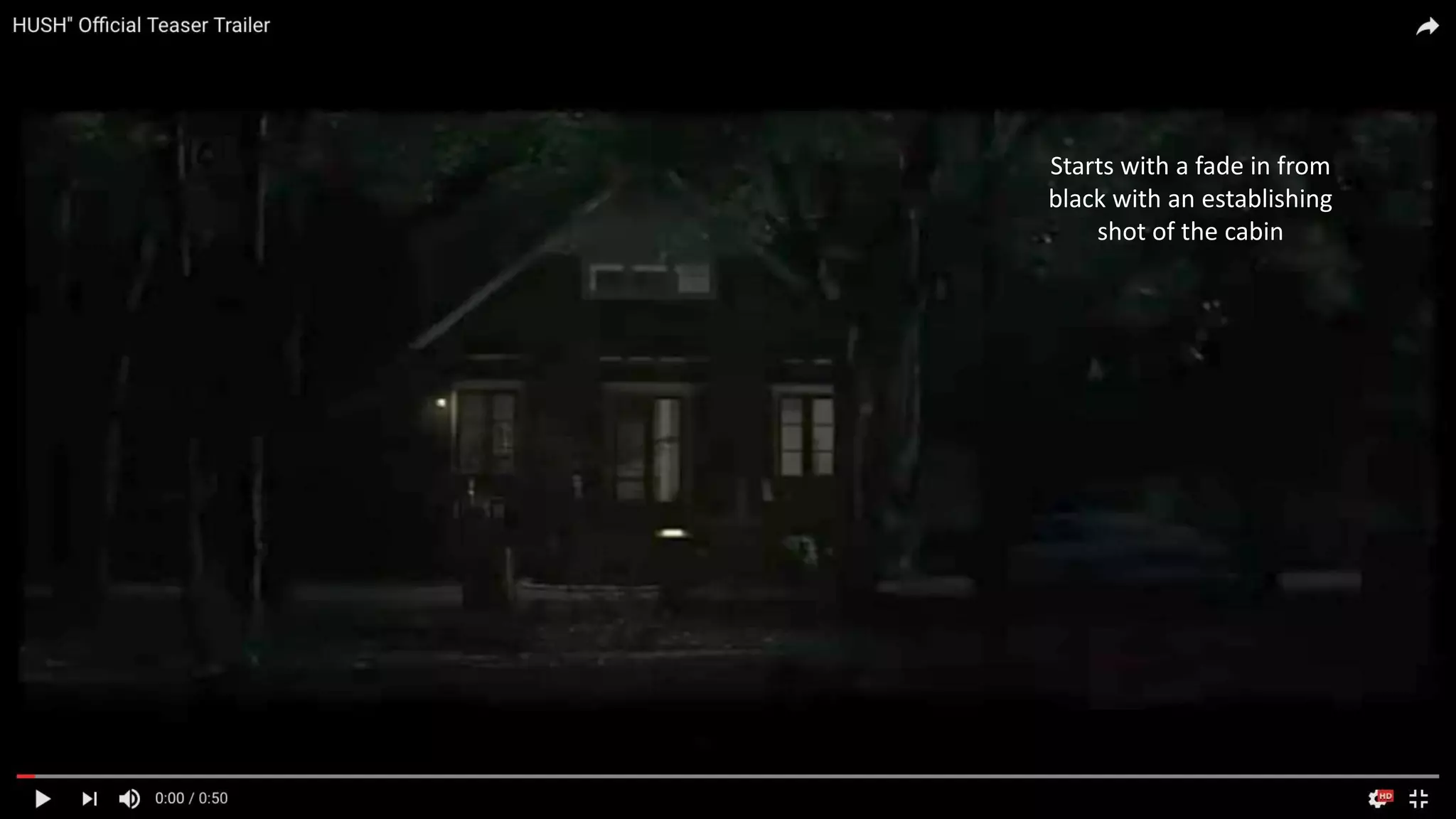 Hush frame by frame analysis | PPTX