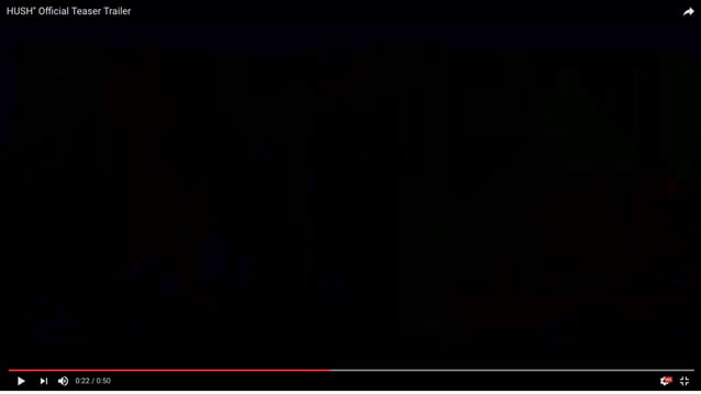 Hush frame by frame analysis | PPTX