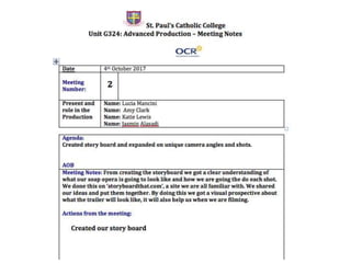 Our meeting notes | PPTX