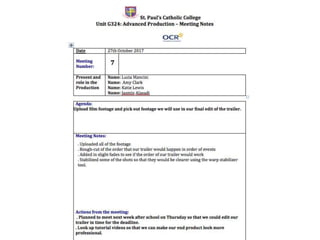 Our meeting notes | PPTX