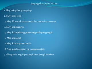 Katangian ng Tao | PPTX