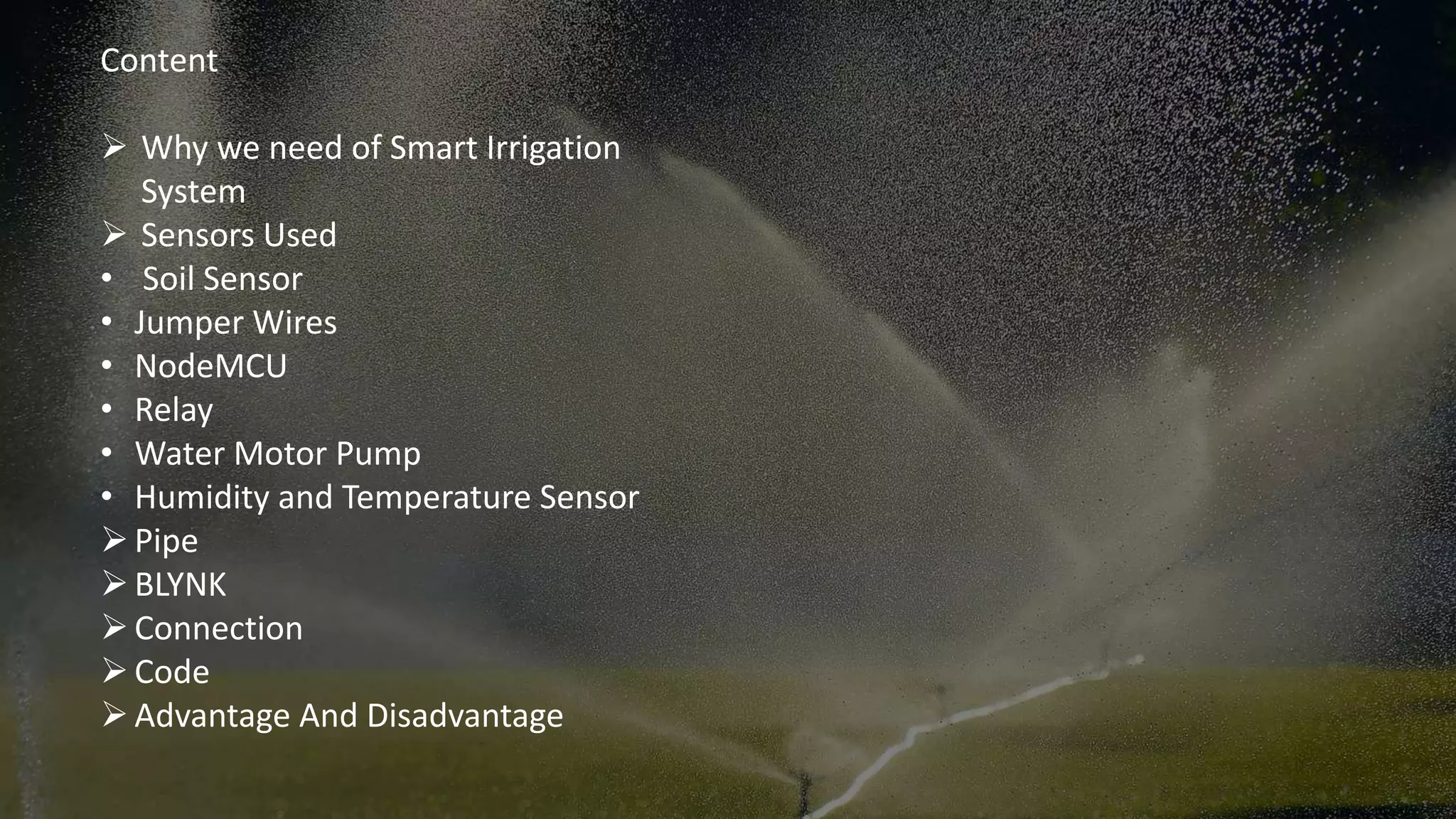Smart Irrigation System | PPTX