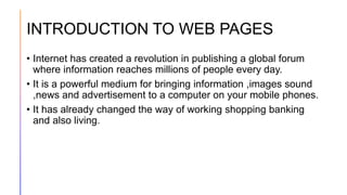 INTRODUCTION TO HTML | PPTX