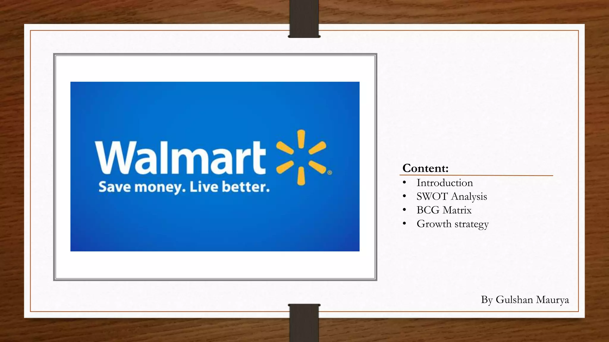 SWOT analysis, BCG Matrix | PPTX