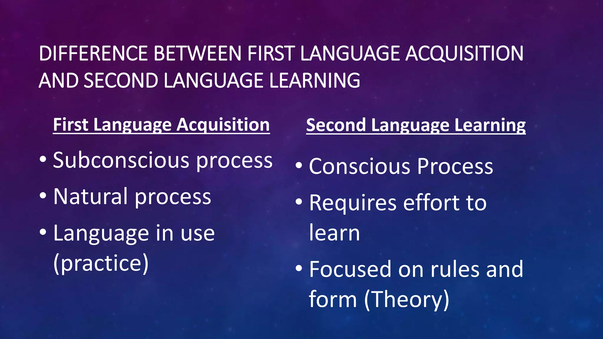 first language vs second language | PPTX