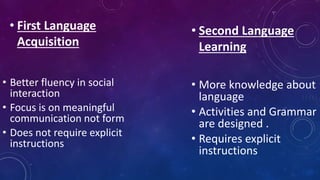 first language vs second language | PPTX